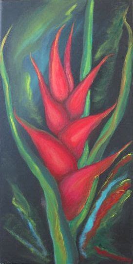 Tropical Flower Painting Tropical Art Tropical Painting