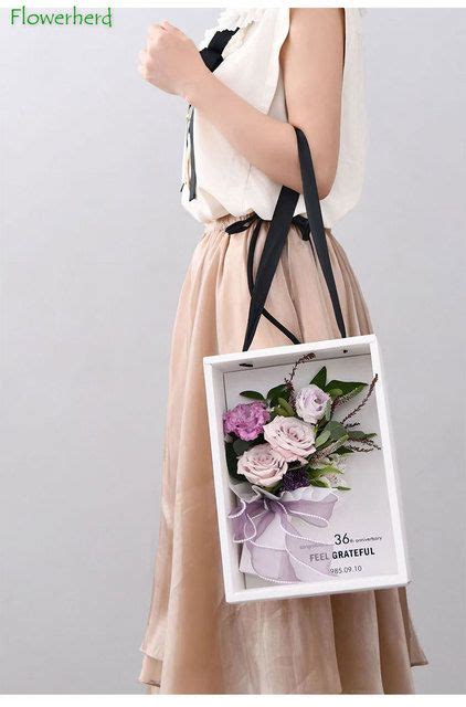 사진 프레임 상자 꽃 포장 창 핸드 캐리 플라워 가방 꽃다발 꽃꽂이 상자 장미 플라워 아트 선물 상자 플라워 샵