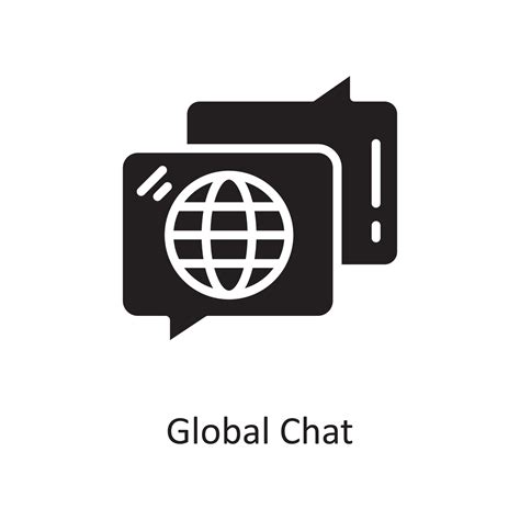 Global Chat Vector Solid Icon Design Illustration Cloud Computing