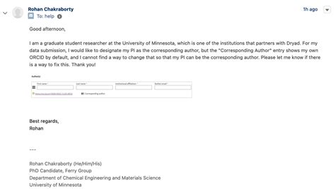Designate Corresponding Author For Published Data Submissions · Issue 2291 · Datadryaddryad