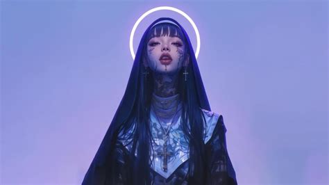 Cyberpunk Enlightenment Glorious Tattooed Nun Backiee