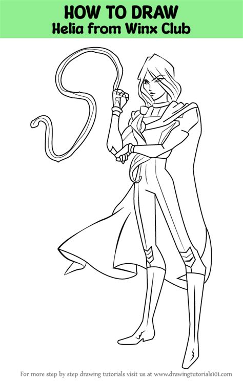 How To Draw Helia From Winx Club Winx Club Step By Step