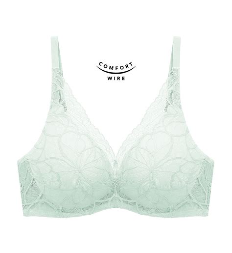 Body Makeup Illusion Lace Wired Push Up Deep V Bra In Forest Frost Triumph Malaysia
