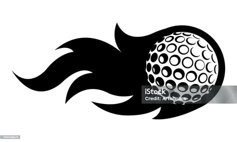 부족 화재 불꽃 골프 자동차 스티커 오토바이 데칼 및 스포츠 로고 템플릿이 있는 골프공 벡터 이미지 경쟁에 대한 스톡 벡터 아트 및 기타 이미지 Istock