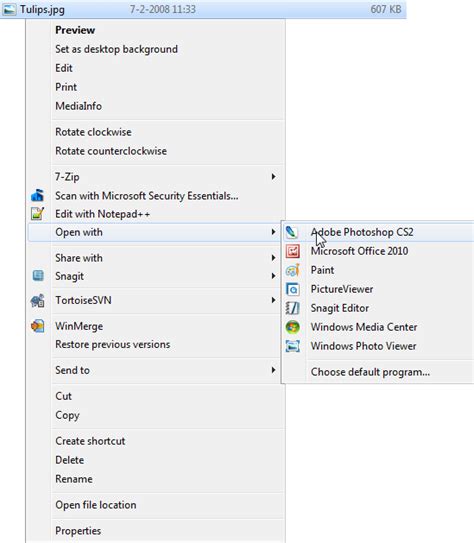 C How Can I Create A “open With” List As In Explore In My Own