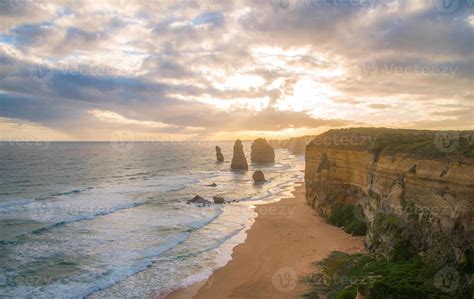 Twelve Apostle The Iconic Rock Formation In The Great Ocean Road Of