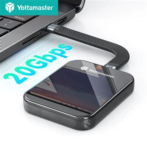 Yottamaster 20 Гбит/с Портативный SSD Внешний твердотельный накопитель ...