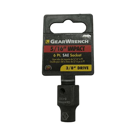 Gearwrench 38 Drive 516 Impact Sae Socket 6 Point 84300