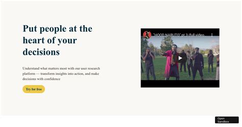 Landing Page Codesandbox