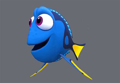 卡通 蓝唐王鱼模型 鱼类模型库 Fbx Fbx 模型下载 Cg模型网