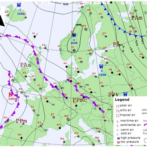 Europe Synoptic Map 22 November 2018 At 1200 Utc Based On Reference