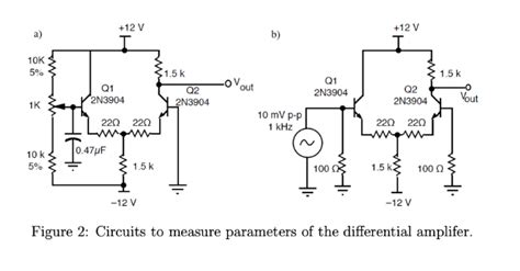 Measure The Differential And Common Mode Gains A Chegg Com