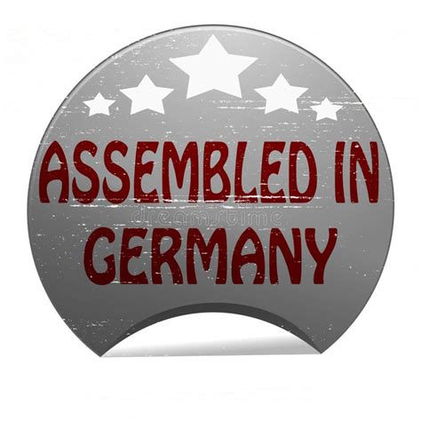 Assembled In Germany Stock Illustration Illustration Of Piece 108757942