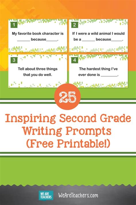 25 Inspiring Second Grade Writing Prompts Free Printable