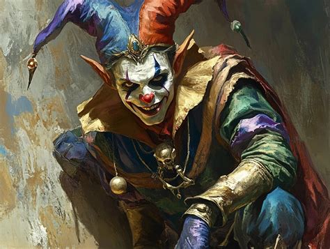 Moody Court Jester Character Art For Dandd • Promptden