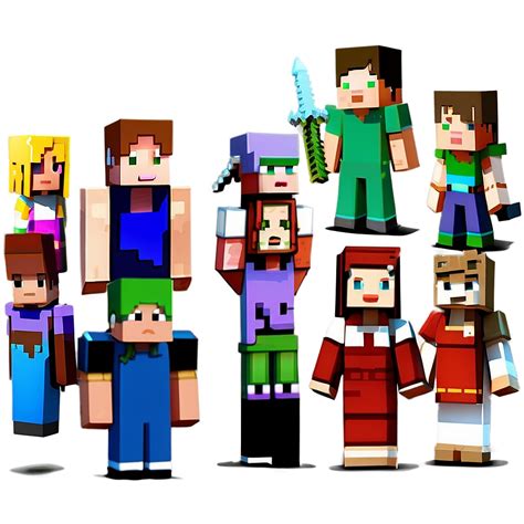 Minecraft Characters In Pixel Art Png 05252024 Png Image