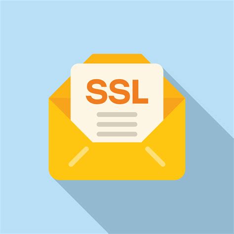 Mail Ssl Certificate Icon Flat Vector Web Data 20248631 Vector Art At