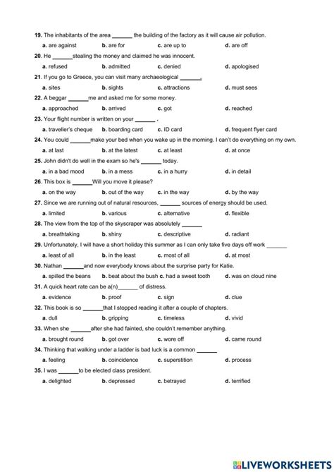 English Test With Answers English Grammar Test English Homework