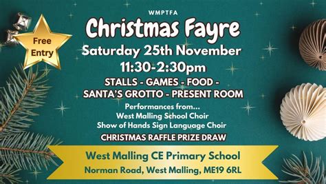 West Malling Primary School Christmas Fayre West Malling Cep School
