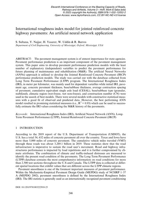 Pdf International Roughness Index Model For Jointed Reinforced Concrete Highway Pavements An
