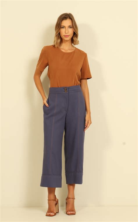 CalÇa Pantacourt RÚstica Loja Online De Roupas Femininas Brasil Em