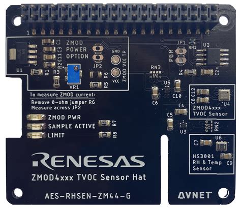 Avnets Renesas Zmod4410 Indoor Air Quality Hat For Raspberry Pi Electronics Lab