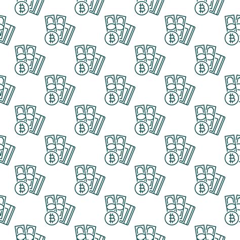 Money With Bitcoin Cryptocurrency Seamless Pattern In Outline Style 45732589 Vector Art At Vecteezy