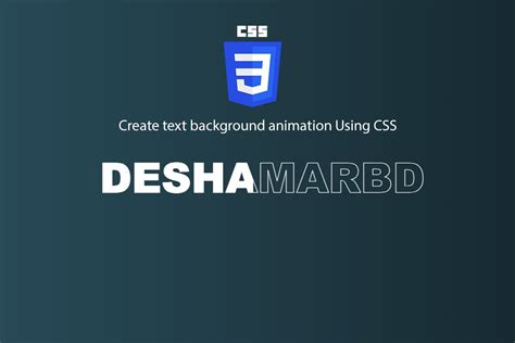 Create Text Background Animation Using Css Rashedul Hasan
