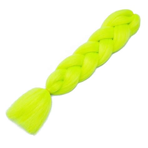 Extensii De Par Codite Afro Pentru Impletituri Verde Neon Pre Intinse Box Braids 61 Cm 100