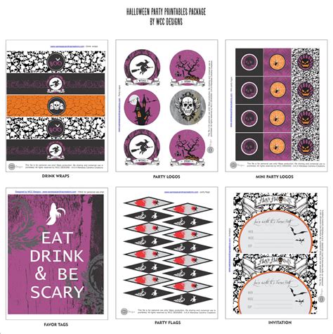 Free Halloween Party Printables From Wcc Designs Catch My Party
