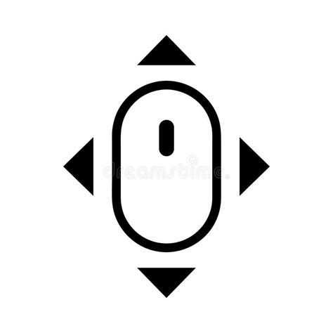 Swipe Computer Mouse Line Icon Scrolling Computer Mouse Pointer Icon