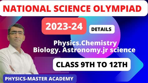 Olympiad Update National Science Olympiad Physics Biology Chemistry Astronomy 2023 2024 Youtube