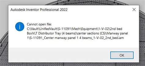 Cannot Open File Error While Working On Assembly File Autodesk Community