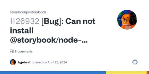Bug Can Not Install Storybooknode Logger On Yarn V3v4 · Issue 26932 · Storybookjs