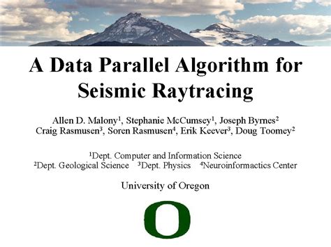a data parallel algorithm for seismic raytracing allen