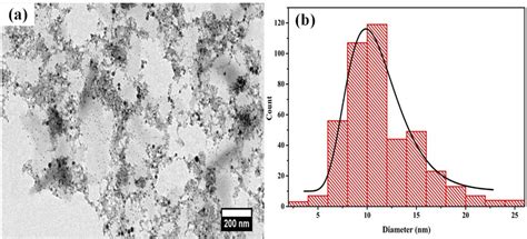 Tem Image And Histogram Showing The Size Distribution Of Agfe Nps