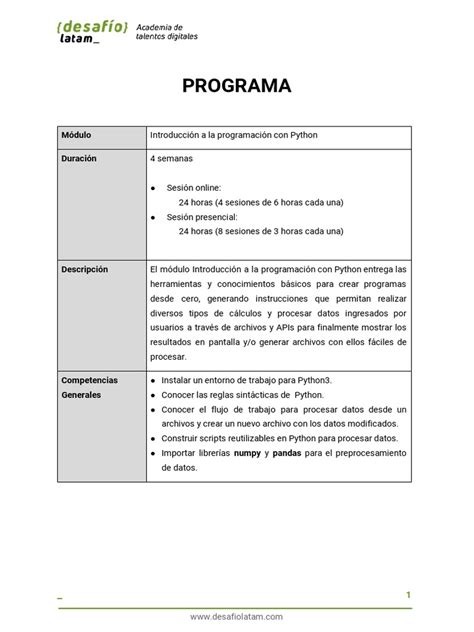 Programa Introducción A La Programación Con Python Pdf Python Lenguaje De Programación