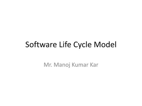 PPT Software Life Cycle Model PowerPoint Presentation Free Download ID