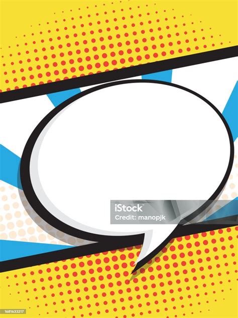 추상적인 세로 만화책 빈 말풍선 하프톤 점선 배경이 있는 팝 아트 만화 표지 결투에 대한 스톡 벡터 아트 및 기타 이미지 결투 광선 구름 Istock
