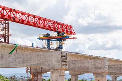 Infrastructure Construct Concepts Construction Of A Mass Transit Train Line In Progress With