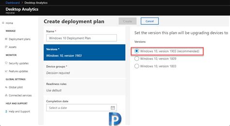 Create Deployment Plans In Desktop Analytics