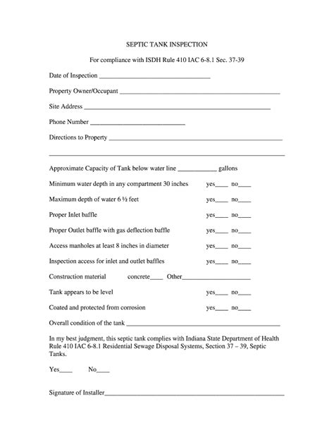 Septic Inspection Report Template Fill Out And Sign Online Dochub
