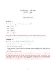 Econ122B PS1 Solutions Problem Set 1 Solutions ECON 122B Spring Quarter 2017 Problem 1 Which