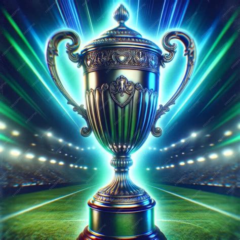 Premium Photo Classic Trophy Shining In Stadium Spotlight