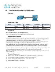Analyzing Ethernet MAC Addresses In LAN Setup Course Hero