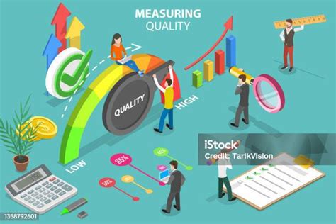 측정 품질의 3d 이소메트릭 플랫 벡터 개념적 그림 품질 관리에 대한 스톡 벡터 아트 및 기타 이미지 품질 관리 고급 가격 Istock
