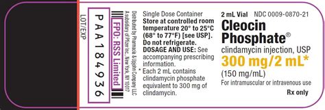 Cleocin Phosphate Package Insert Prescribing Information
