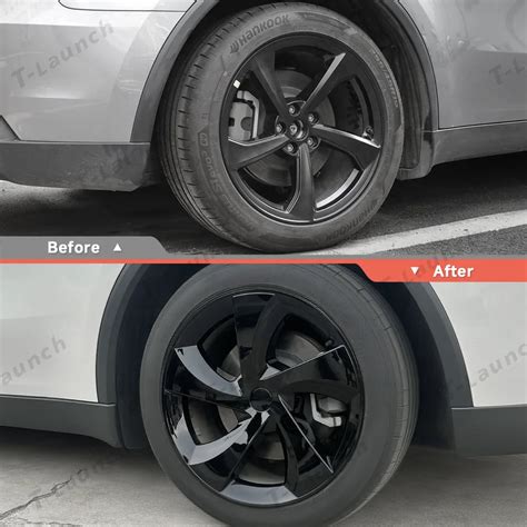 19 Crossflow Full Cover Wheel Covers Twist Spoke Style For Tesla