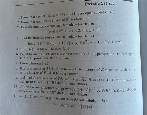 solved exercise set 7 3 1 prove that the set { x y €