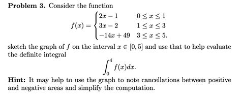 Solved Problem Consider The Function Chegg Com